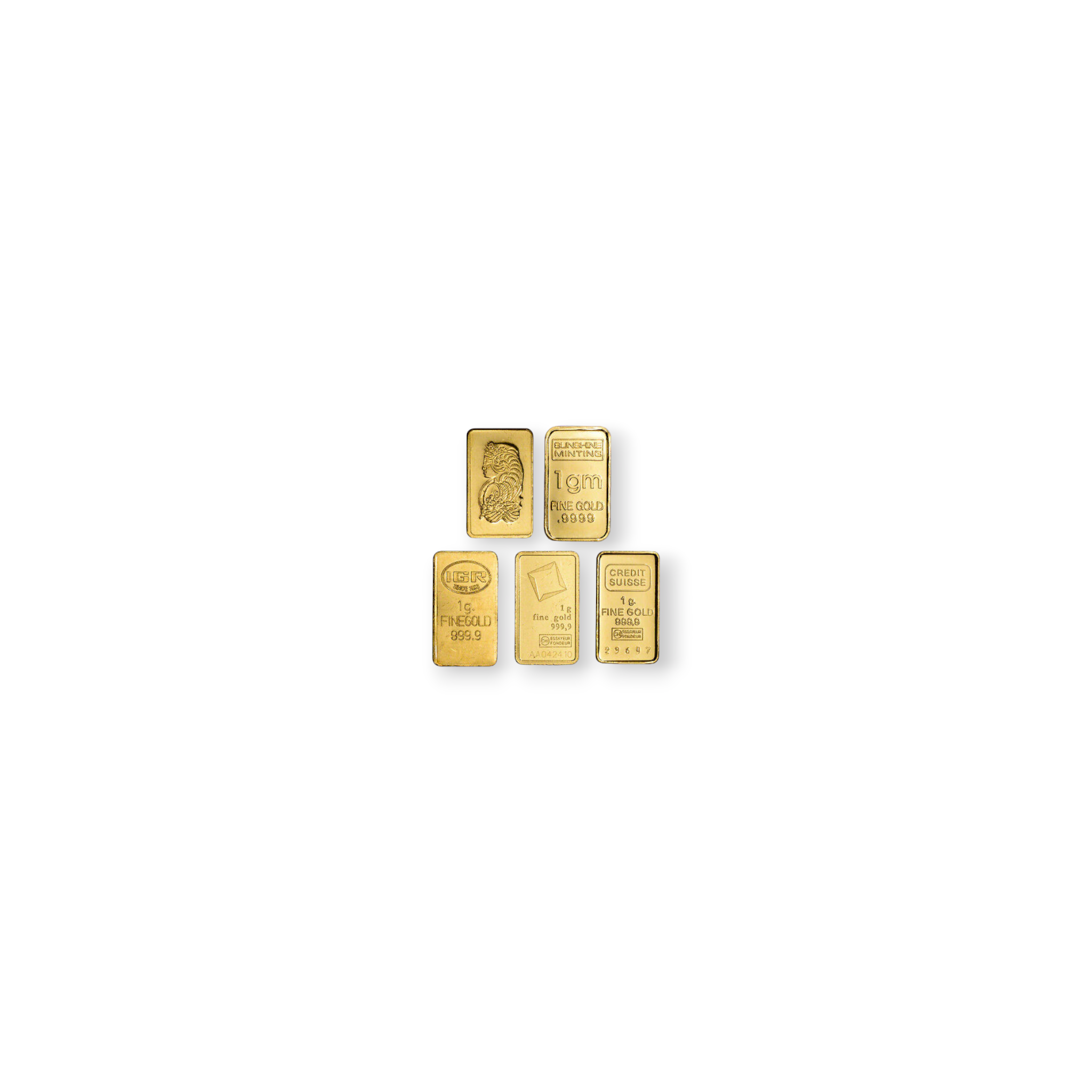 Buy 1 Gram Gold Bar Accredited Brands Uncarded .9999 Fine | PURE