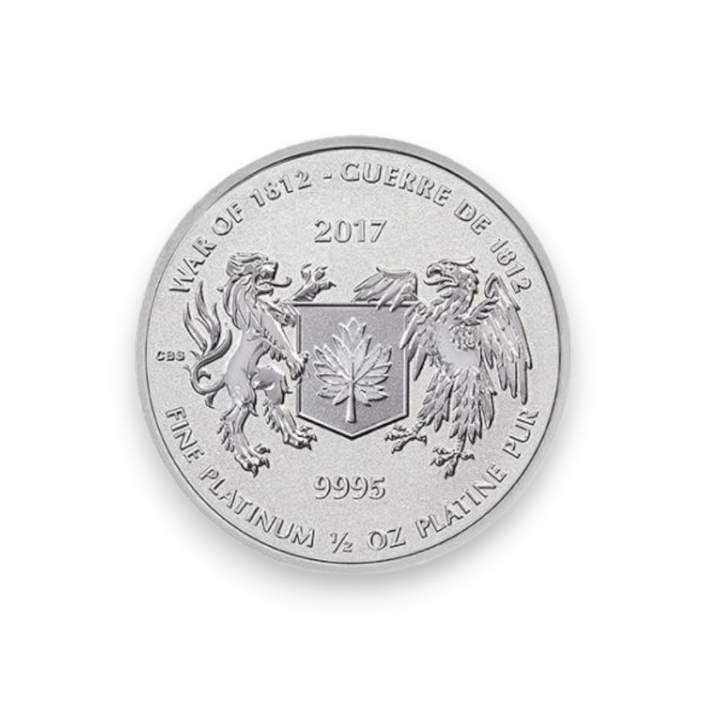 Buy 1/2 oz Canadian Platinum War of 1812 RCM $50 Coin .9995 Fine ...