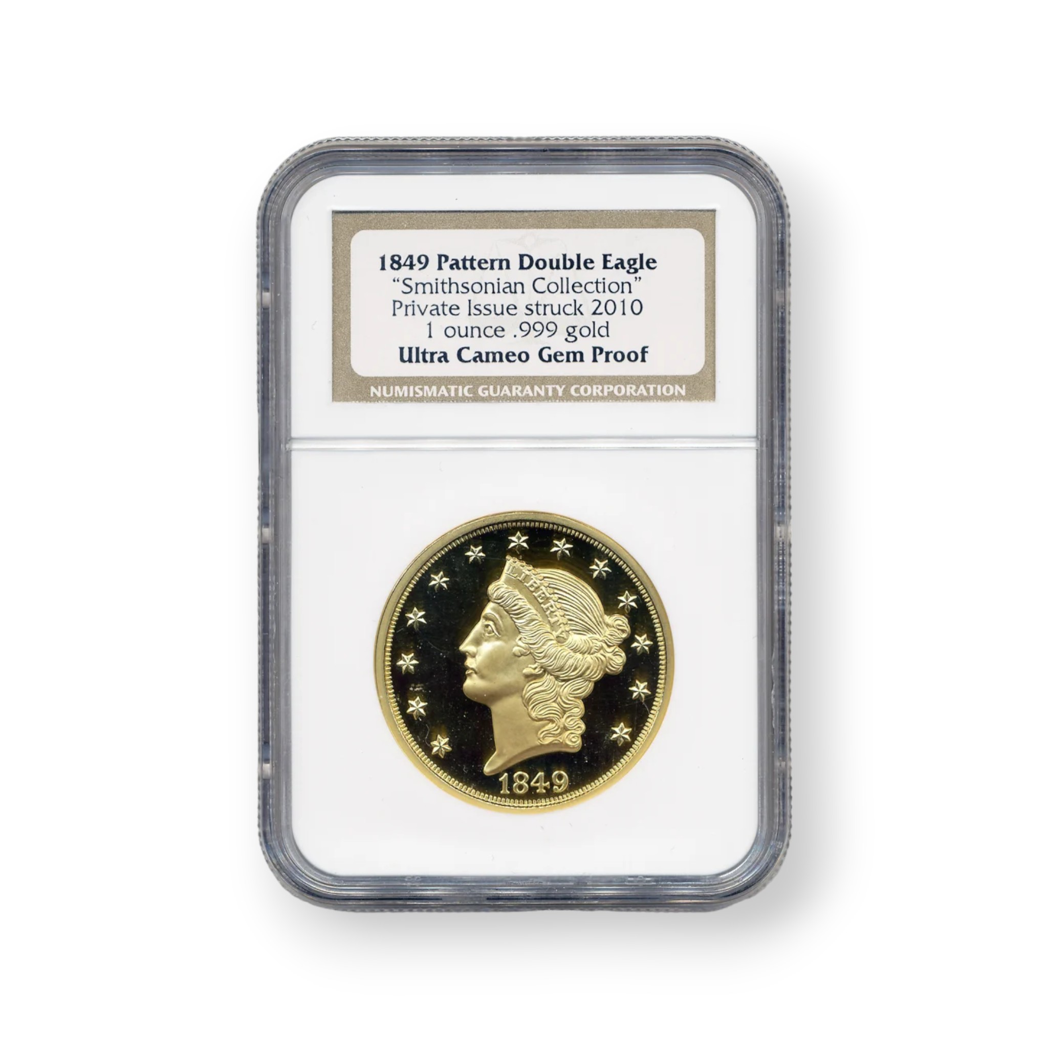 Buy 1 oz Gold Round 1849 Smithsonian Pattern Double Eagle Proof NGC Gem ...
