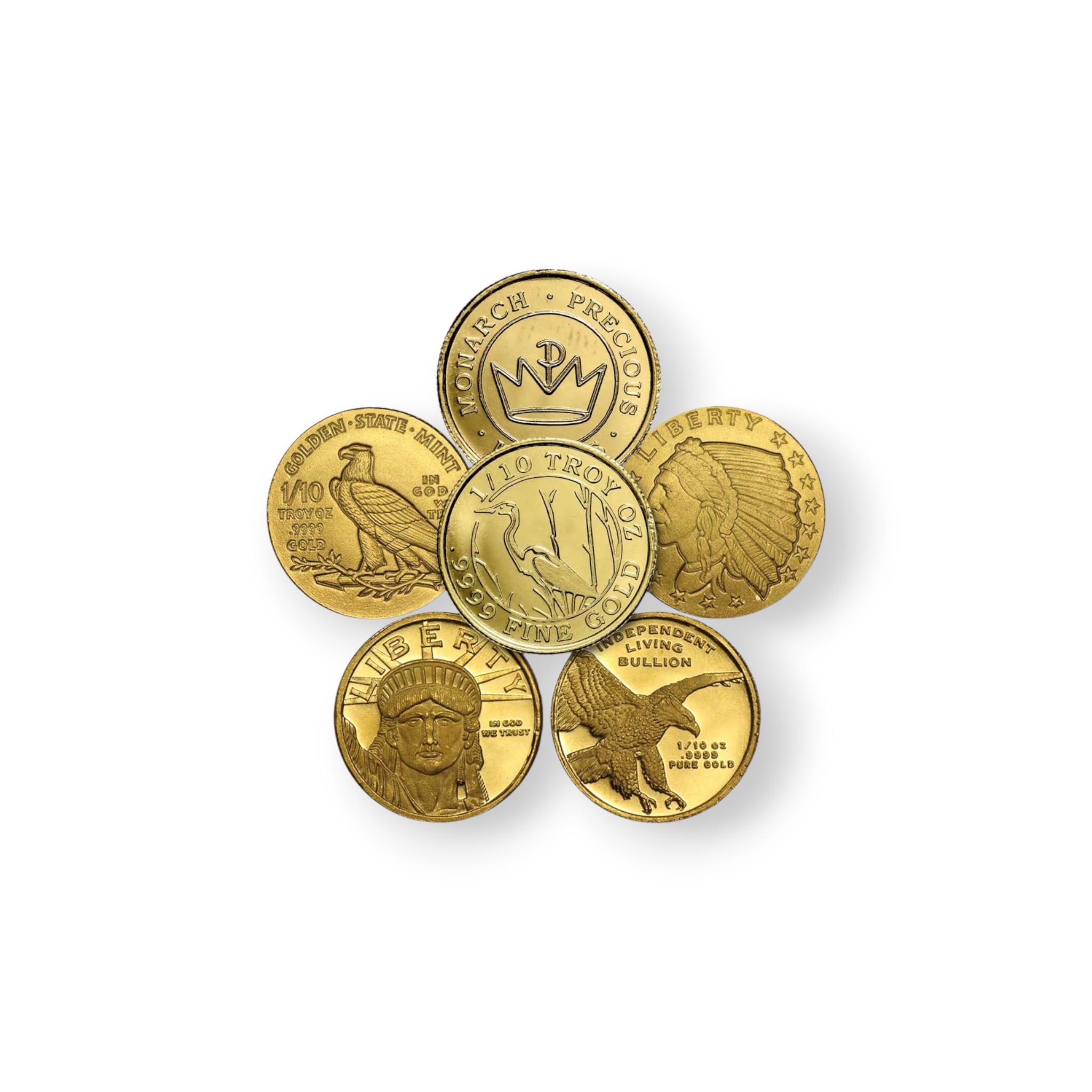 Buy 1/10 oz Gold Coin/Round .999+ Fine (Random Design) | PURE