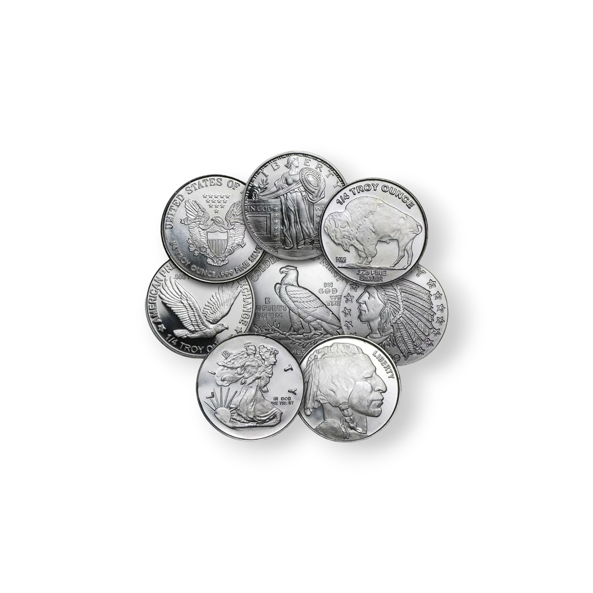 Buy 1/4 oz Silver Round Accredited Brands .999 Fine (Random Design) | PURE