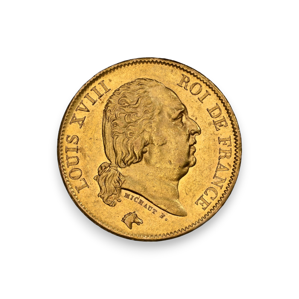 Buy French 40 Francs Louis XVIII Gold Coin (1816-1824) | PURE