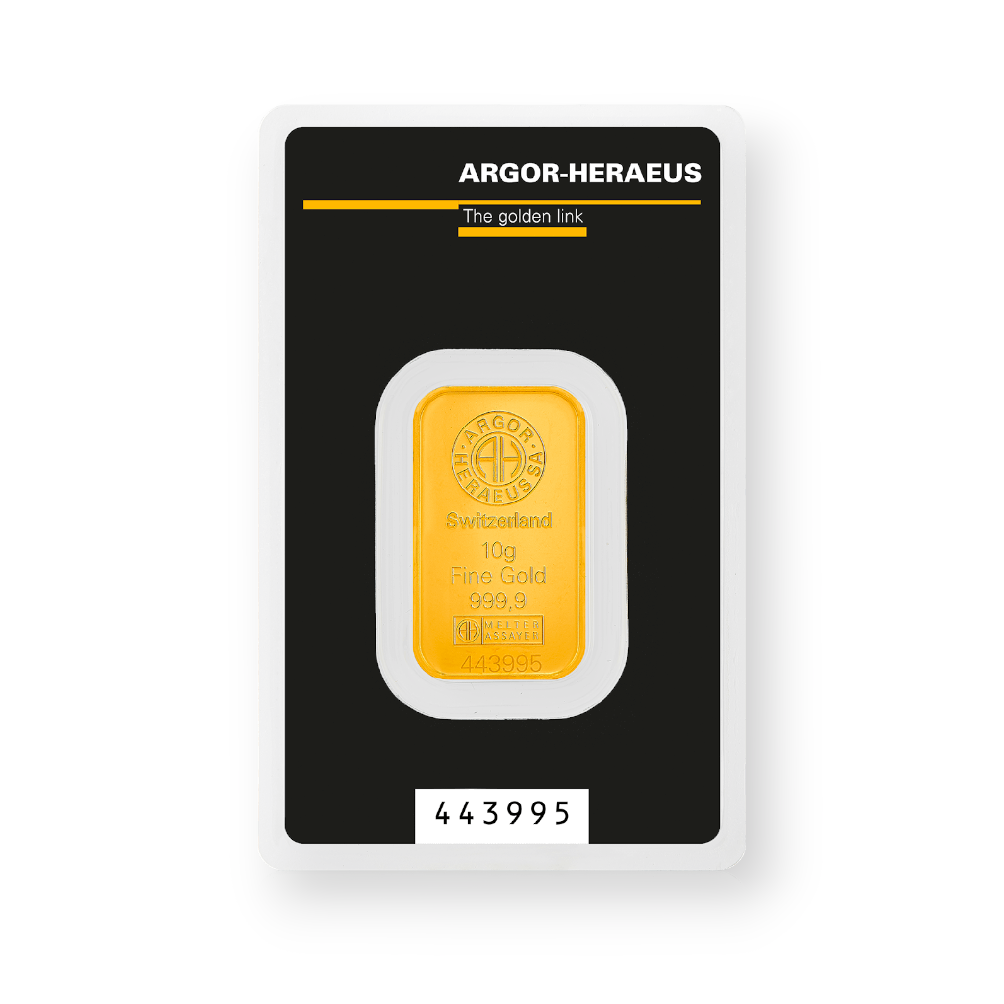 Buy 10 Gram Argor Heraeus Gold Bar .9999 Fine Sealed with Carded Assay ...