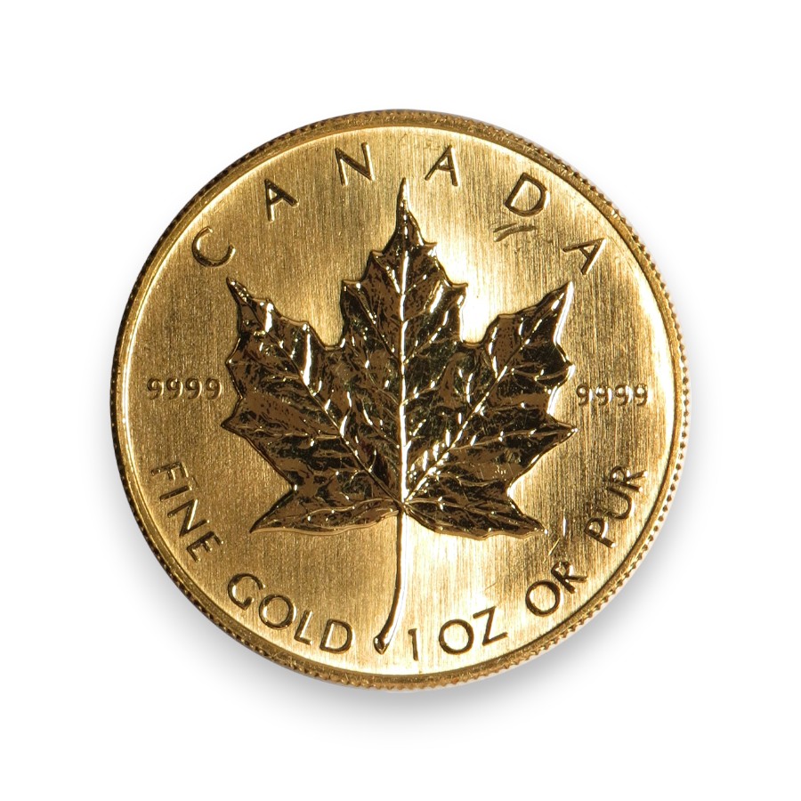 Buy 1 oz Canadian Gold Maple Leaf $50 Coin (Scratched, Impaired, Scuffy ...
