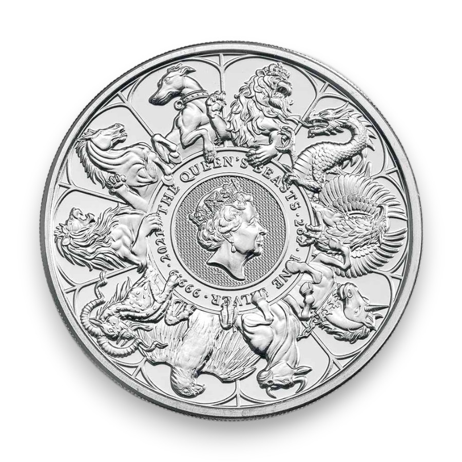 Buy 2021 2 oz Silver Great Britain Queen's Beast Completer .9999 Fine £ ...