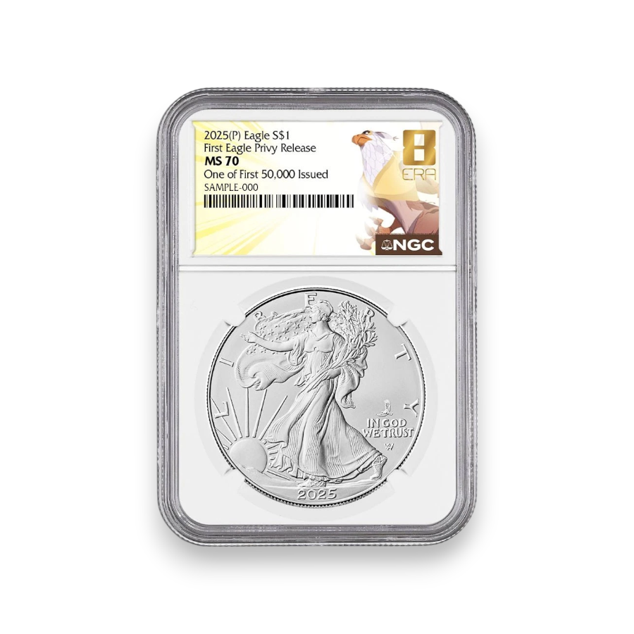 Buy 2025 (P) Eagle Privy American Silver Eagle 1 of First 50,000 Nice ...