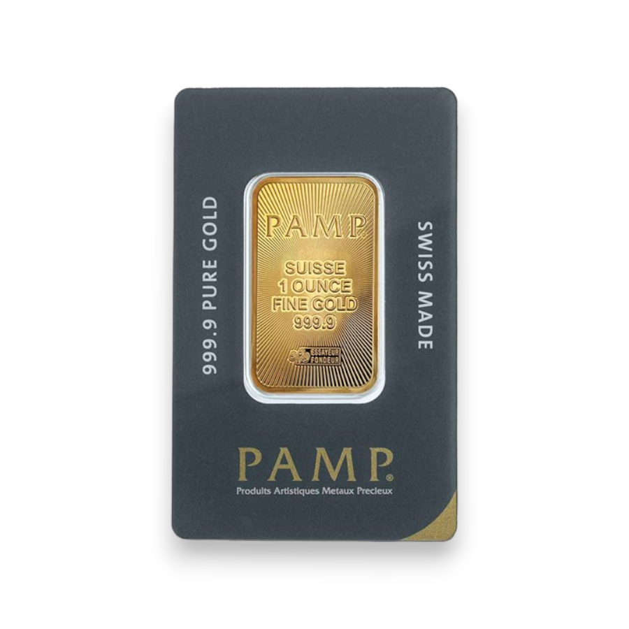 Buy 1 oz Pamp Suisse Gold Bar New Design .9999 Fine | PURE