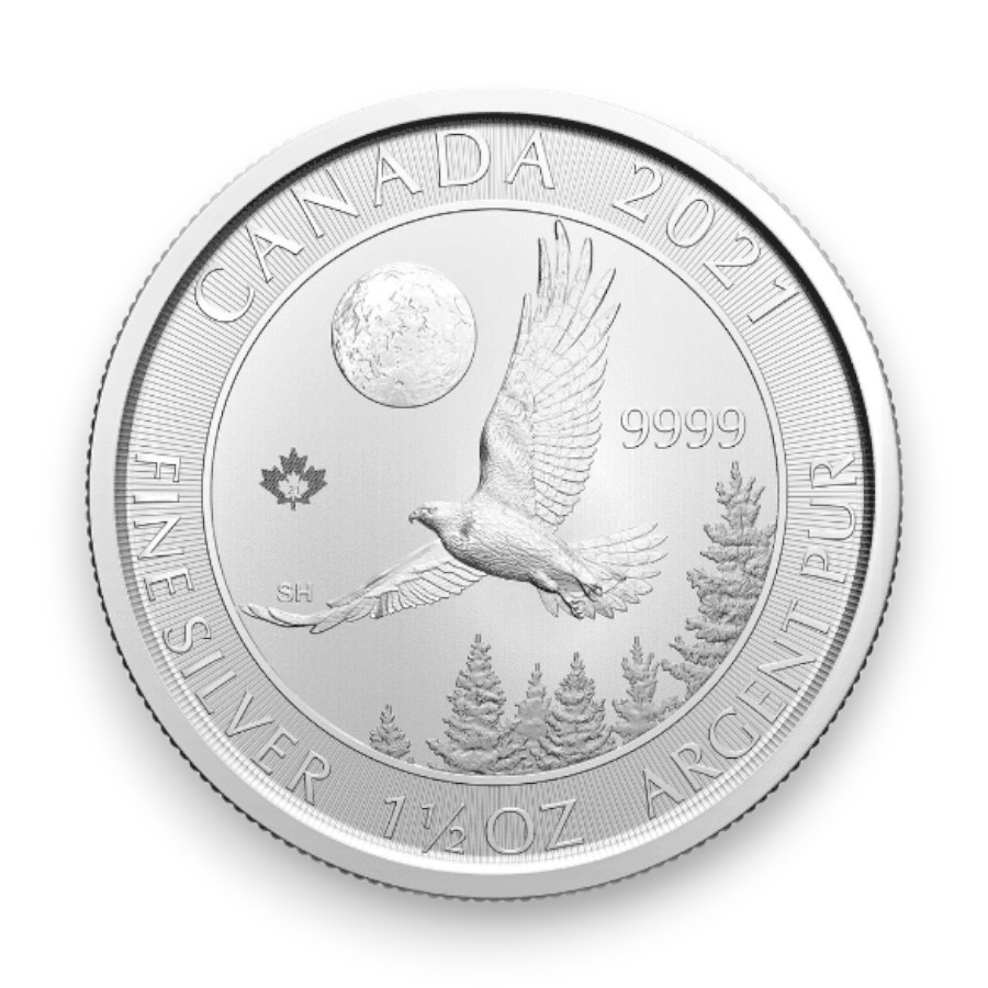 Buy 2021 1.5 oz Canadian $8 Goshawk Silver Coin .9999 Fine | PURE