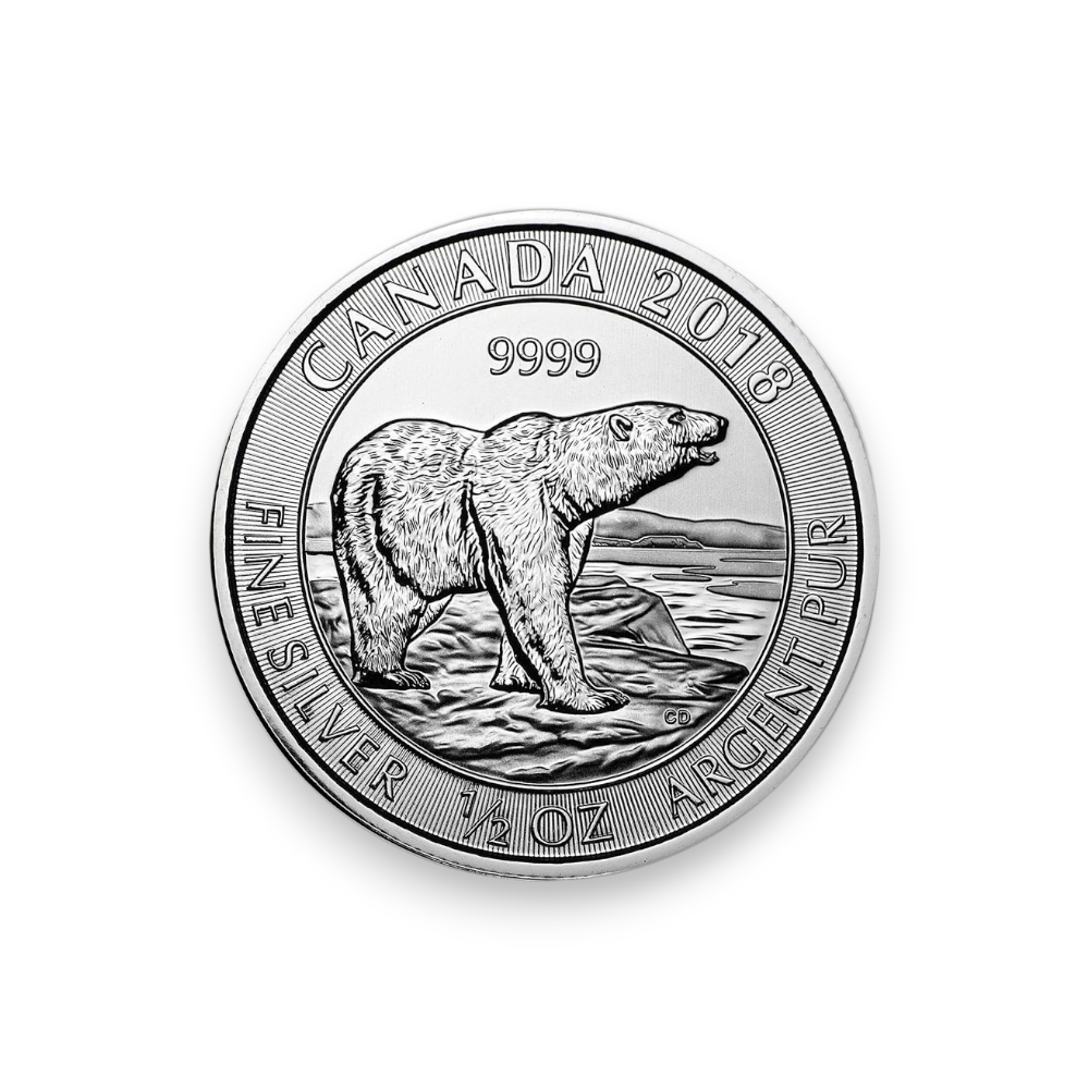 Buy 2018 1/2 oz Canadian $2 Polar Bear Silver Coin .9999 Fine | PURE